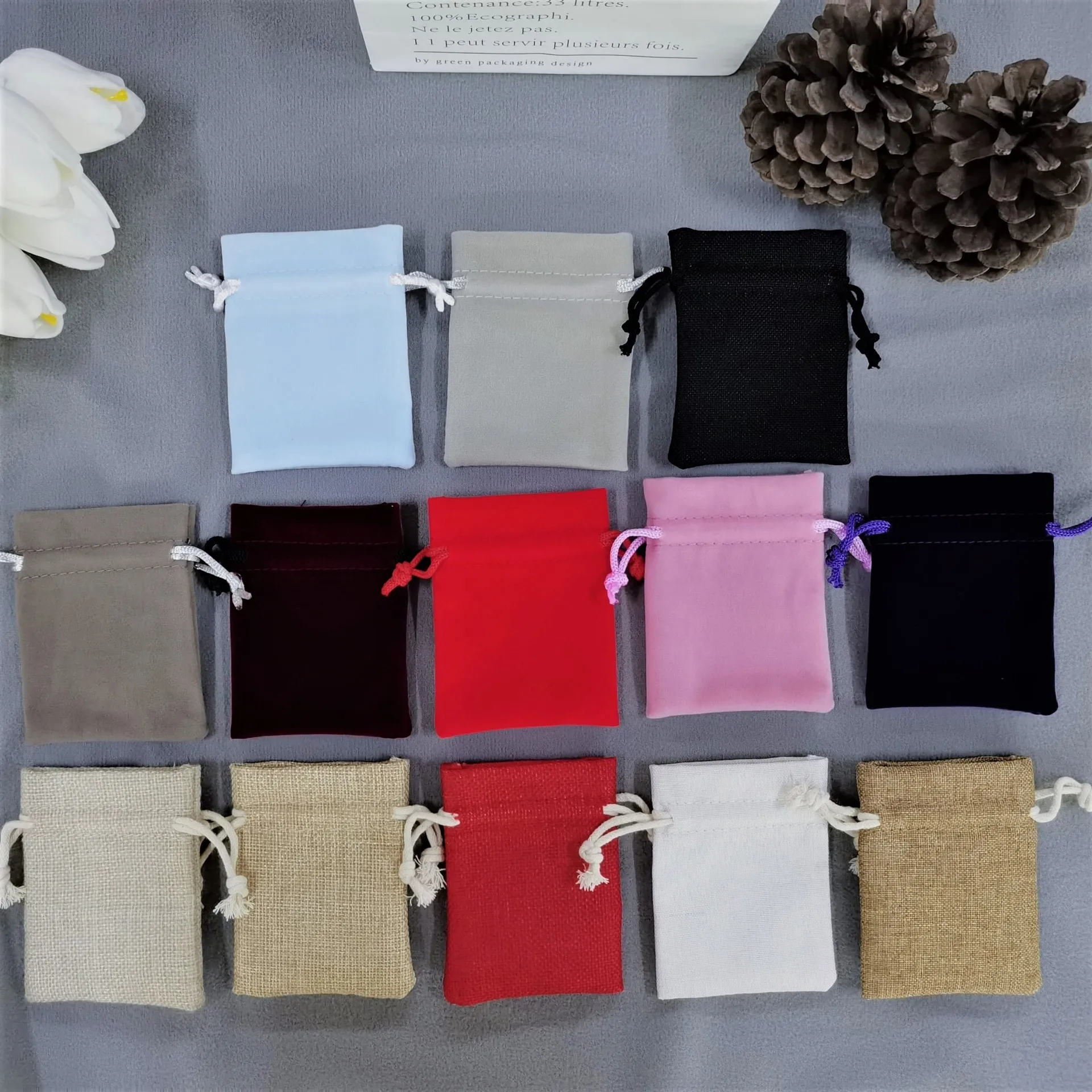 Drawstring Flannel Bag Fine Dust Bag High-grade Packaging Jewelry ...