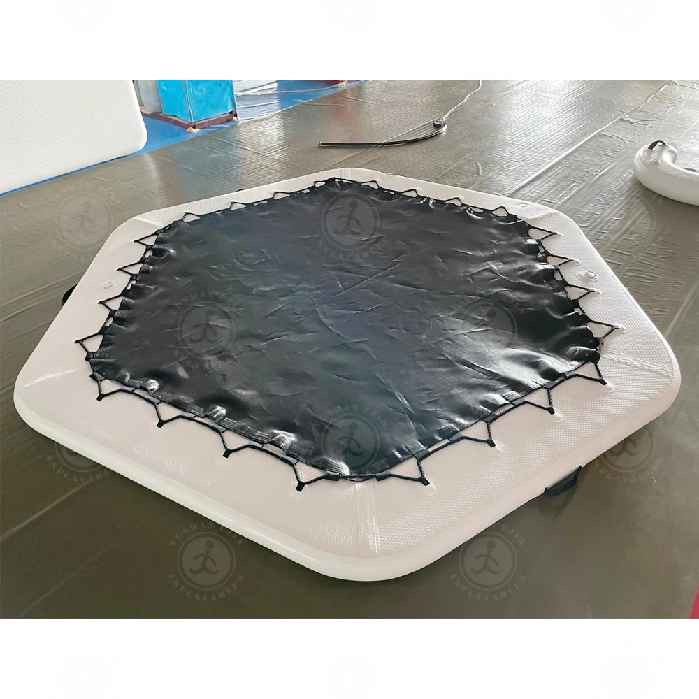 Hexagonal Floating Dock For Sea Party With Mesh Center Non-slip Grain ...