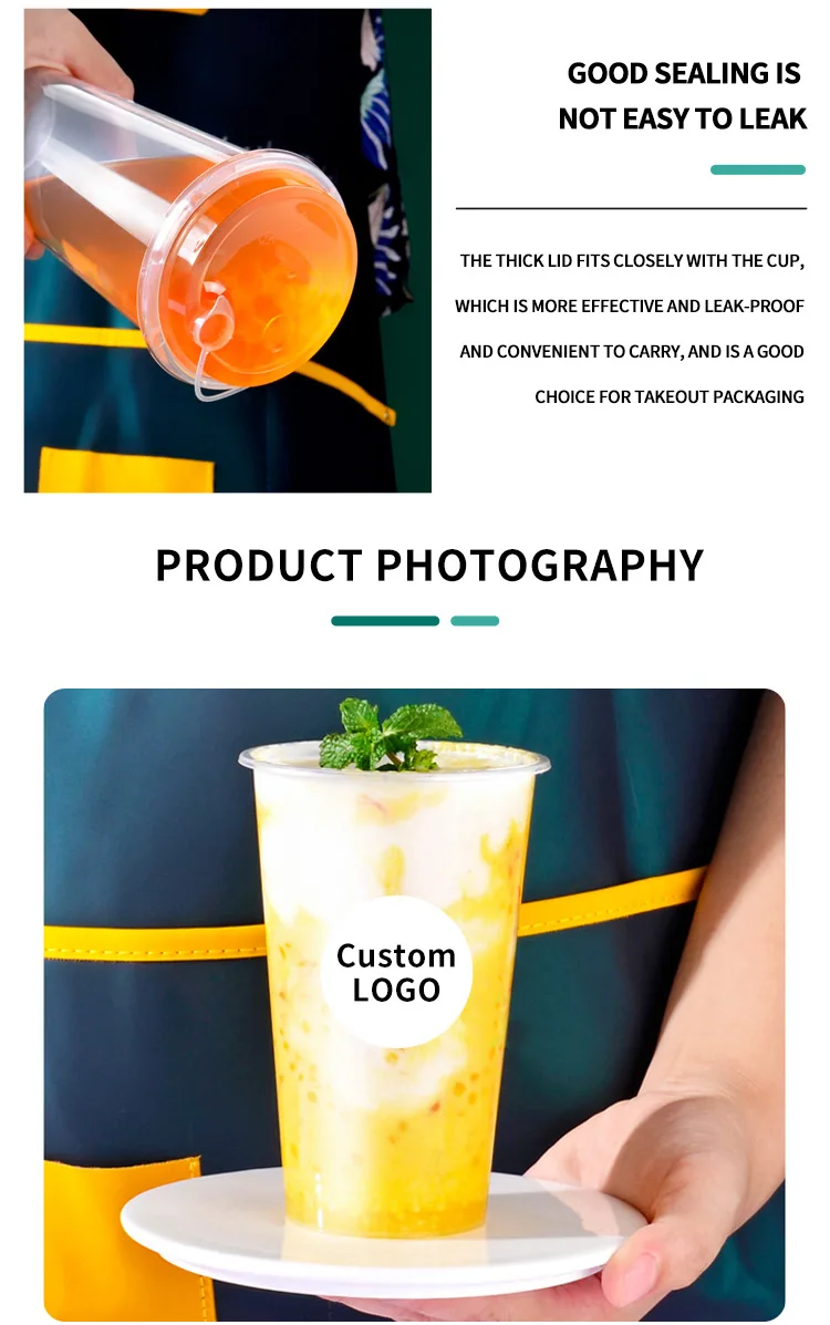 Custom Printed Logo Disposable Plastic Cups - Eco-friendly