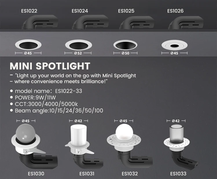 5W 7W Modern Anti-Glare Mini Downlight Aluminium Borderless Recessed ...