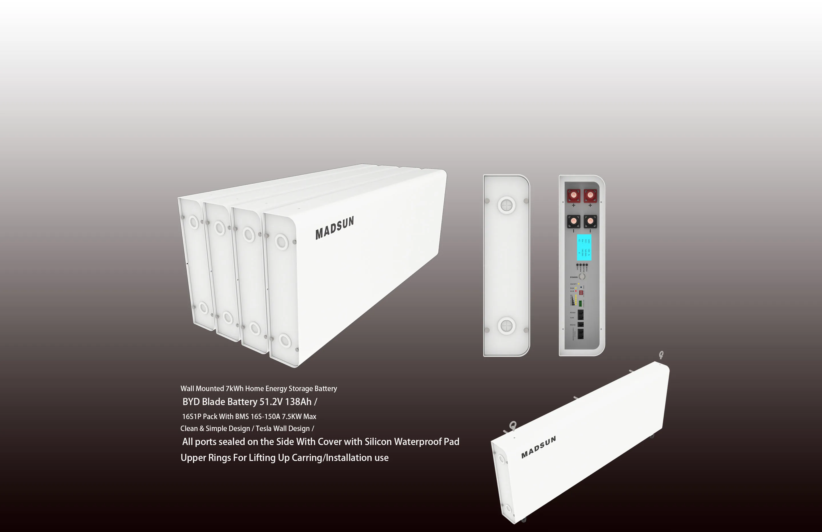 Madsun Wall Mount Model Byd Blade Battery Wall 7kwh Home Energy Storage ...