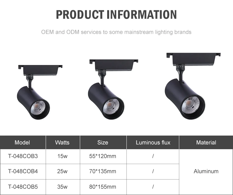 Dglux High Quality Regulable Aluminum Black Cob 15watt 25watt 35watt ...