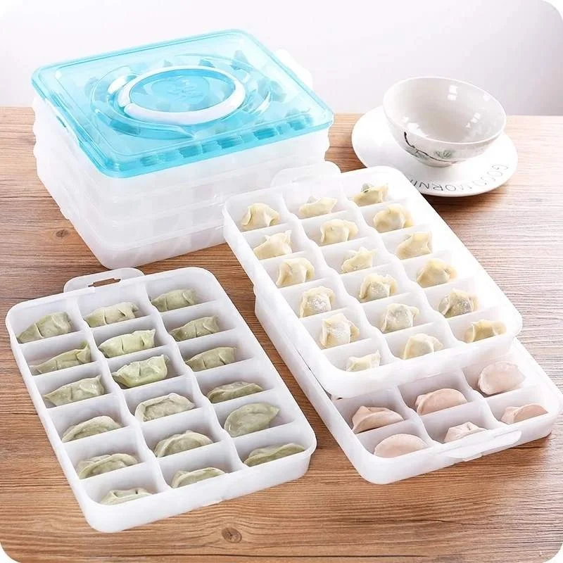 Kitchen Accessories 4 Layers Portable Dumpling Storage Box Refrigerator ...