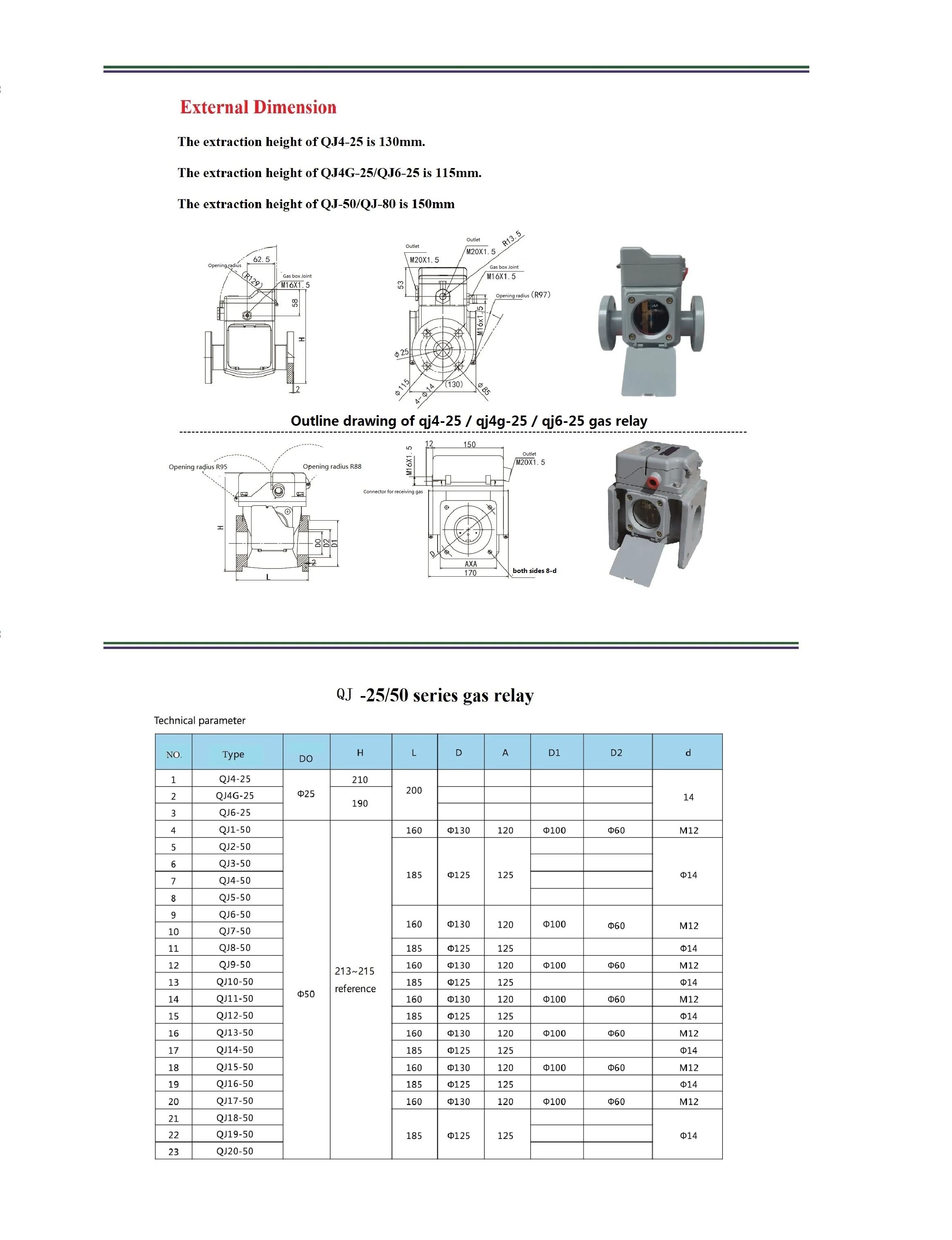 High Quality Transformer Accessories Electric Buchholz Relay Elay Qj4 ...