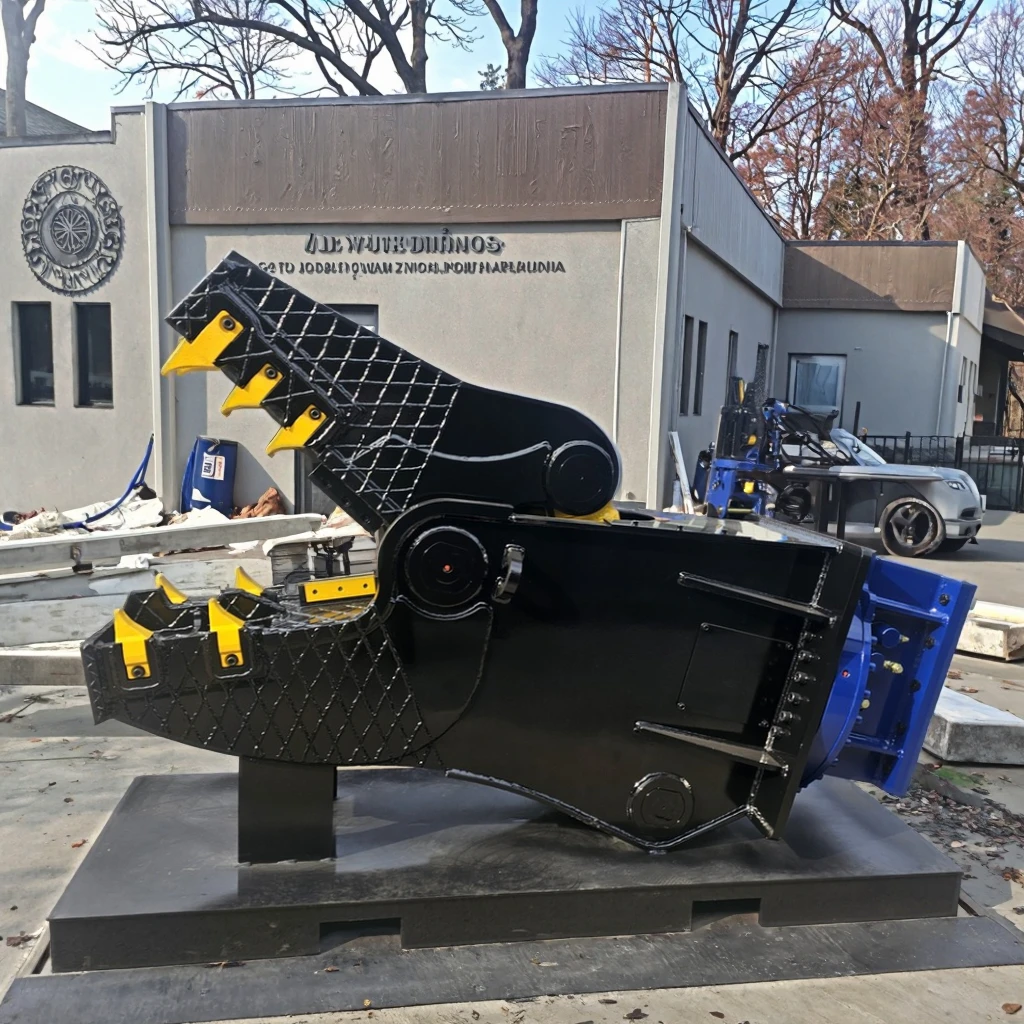 Excavator Rotating Pulverizer Hydraulic Building Demolition Shears ...