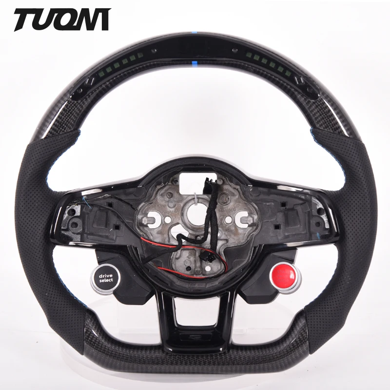 Sport Car Carbon Fiber Start Stop Button Steering Wheel For Vw Polo Mk5 ...