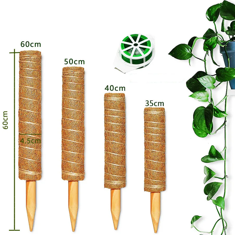 30/40/50/60cm Stackable Moss Pole Climbing Plants Custom Pack Totem ...