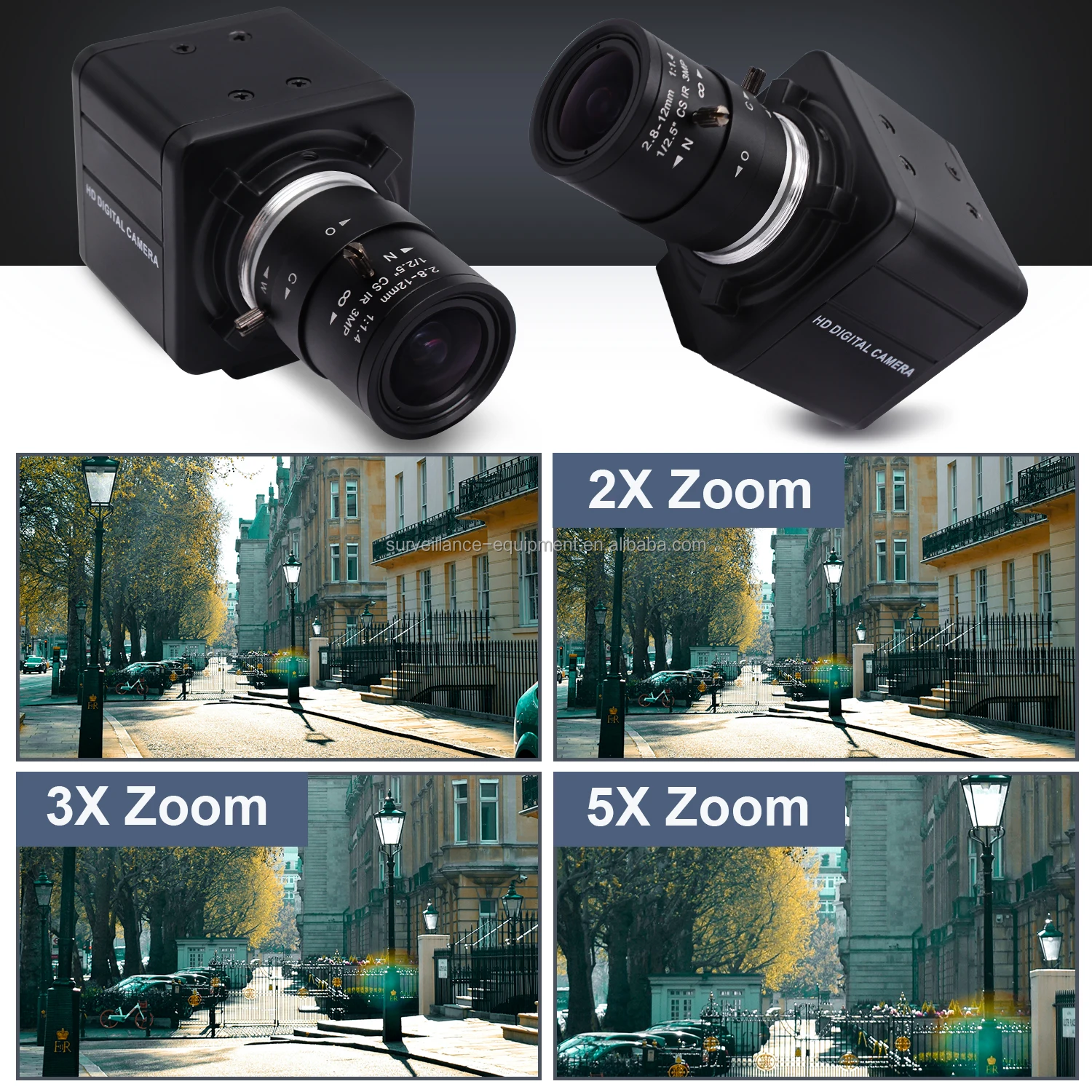 1080p Usb Webcam With 2.8-12mm Zoom Lens For Machine Vision