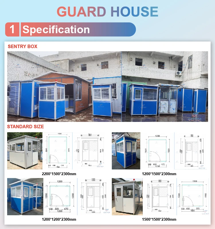 Mobile Security Guard House Design Security Guard Booth Bullet Proof Portable Security Guard ...