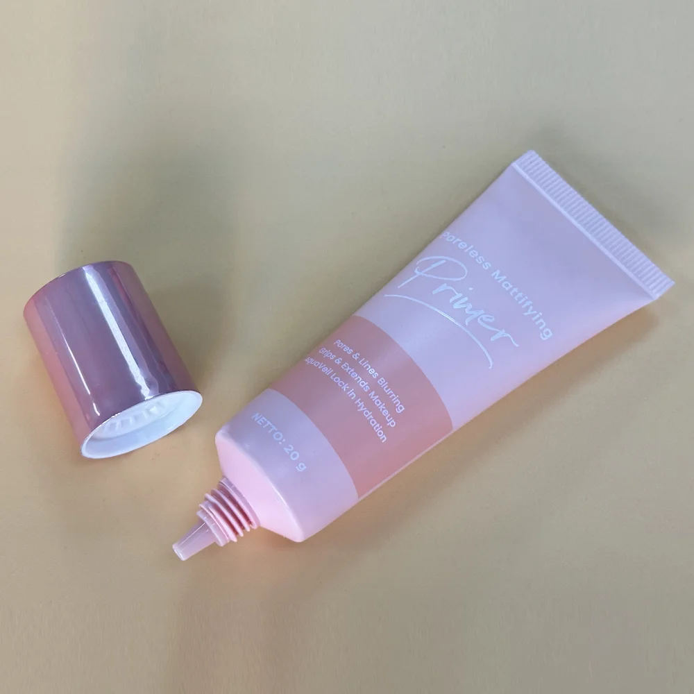 25ml~60ml Eco Friendly Cosmetic Tubes Screw Cap Long Nozzle Round Pe ...