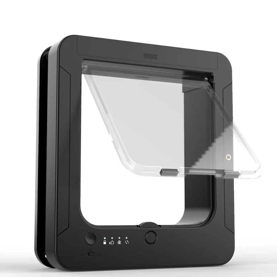 Chip Sensor Pet Door 4 Way Lock Spiral Open Pet Supplies Inner Flap Dog ...