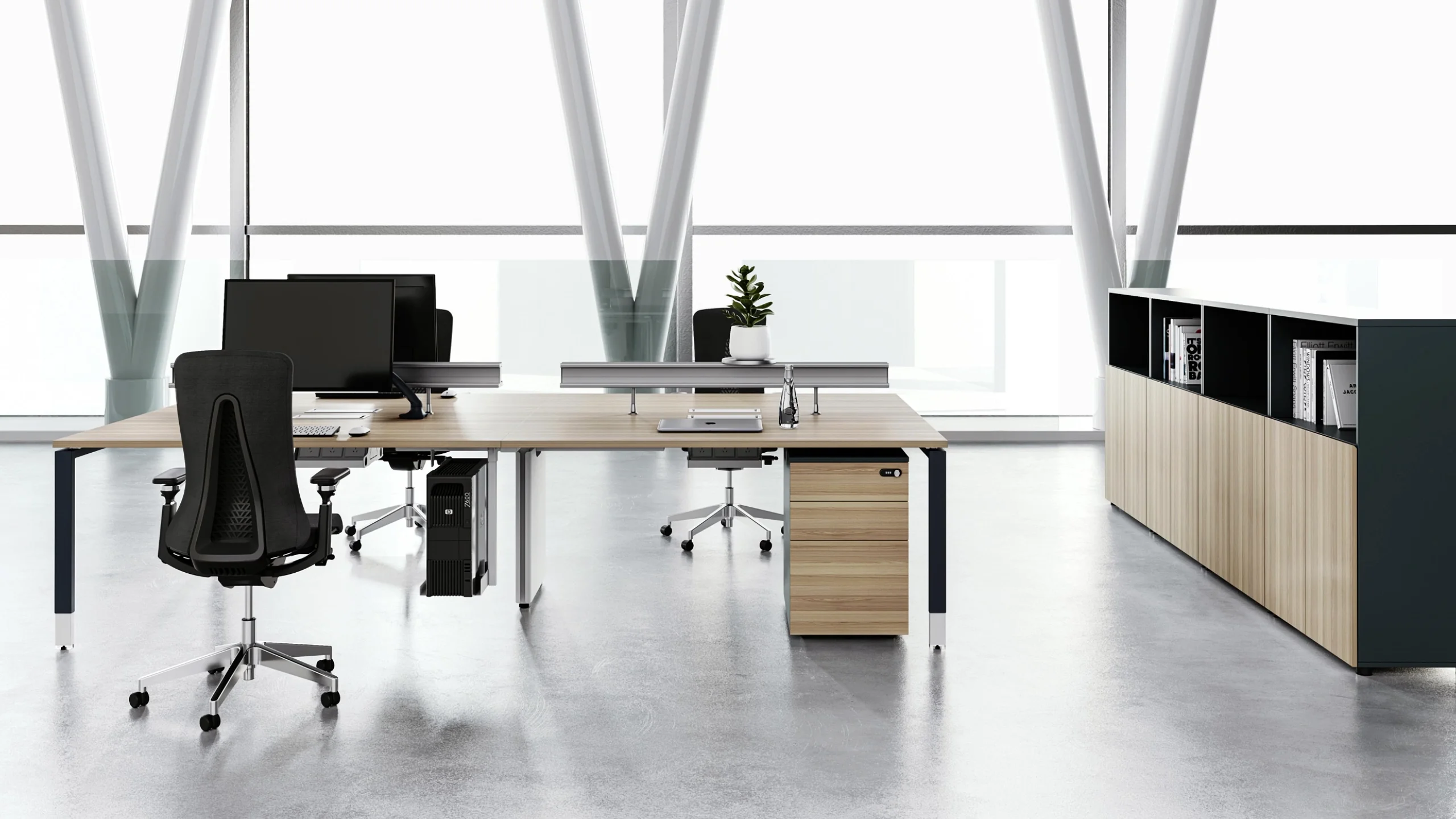 Modern Office Furniture Workstation 2,4 Person People Office Partition ...