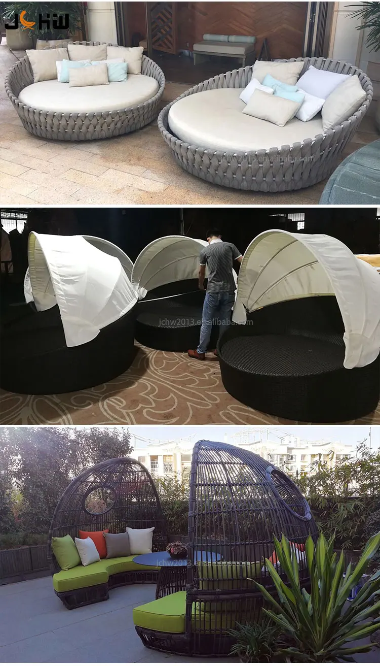 Modern Luxury Outdoor Sun Lounger Leisure Style Round Beach Garden ...