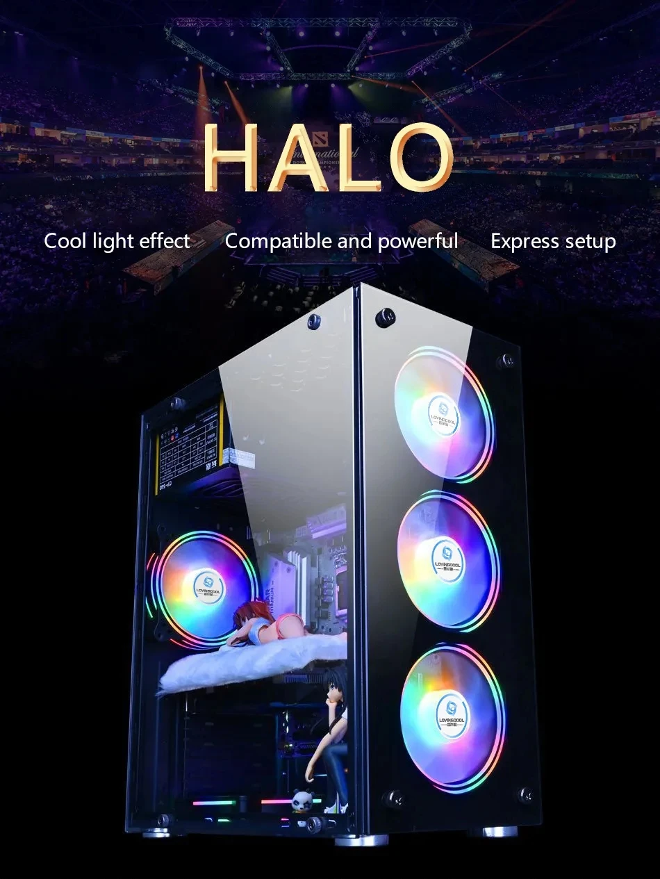 ATX /M-ATX PC Gaming Case for Computer Case&Towers USB3.0 Transparent ...