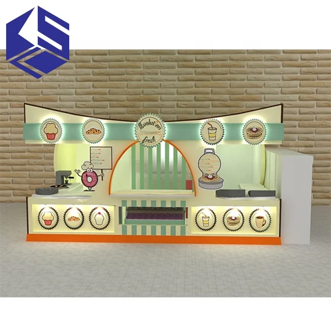 Alibaba.com: Shopping Mall Ice Cream Booth Crepe Snack Cake Display ...