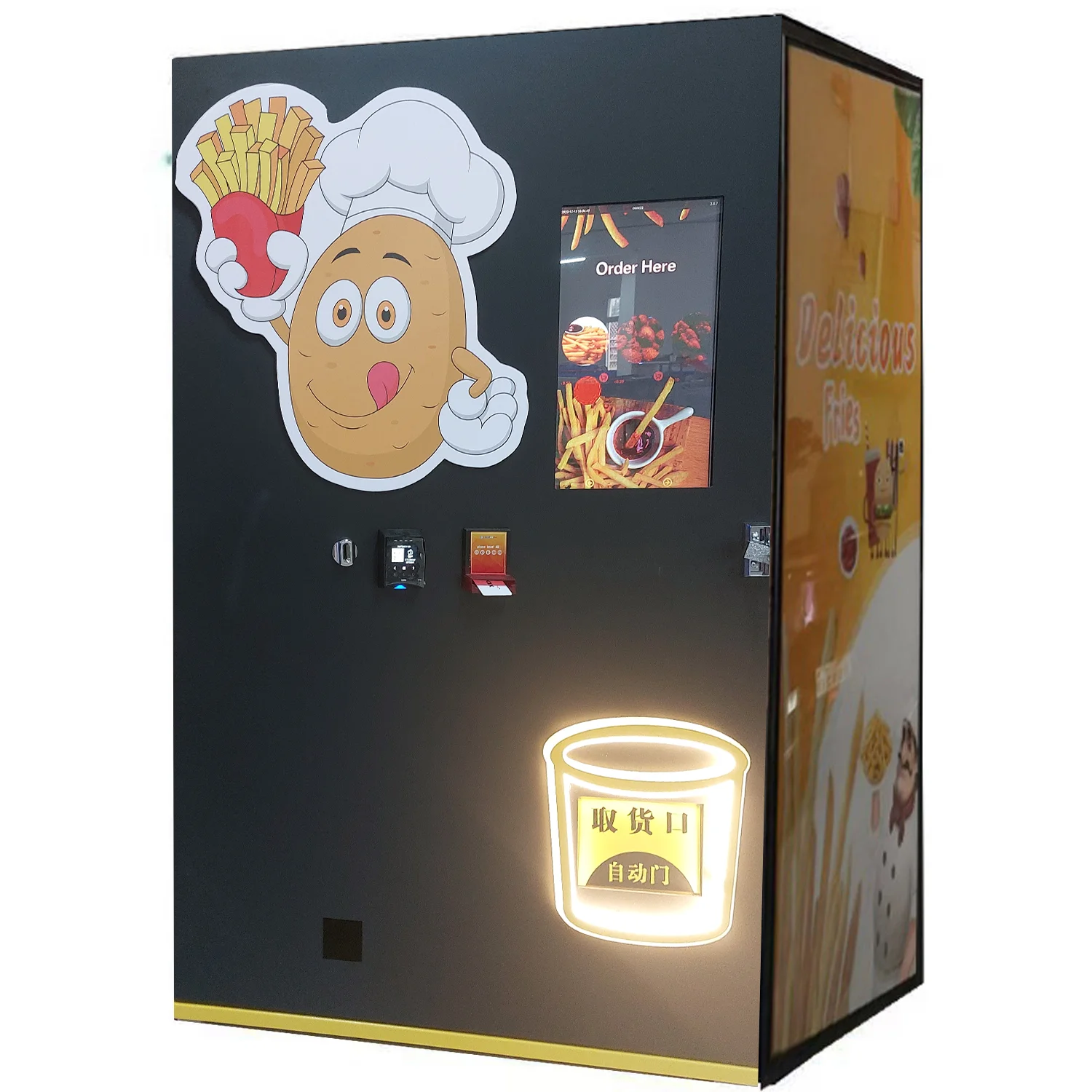 Smart Sticker French Fries Dispenser Automat Air Fry Fully Automatic ...