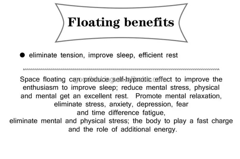 Large Salt Water Floatation Therapy Tank - Reduce Stress