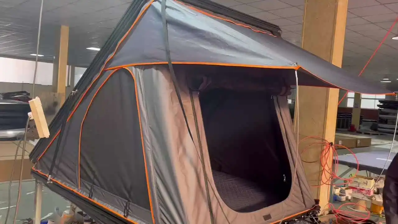 Camping Waterproof Triangular Tent - Rooftop Aluminum Shell