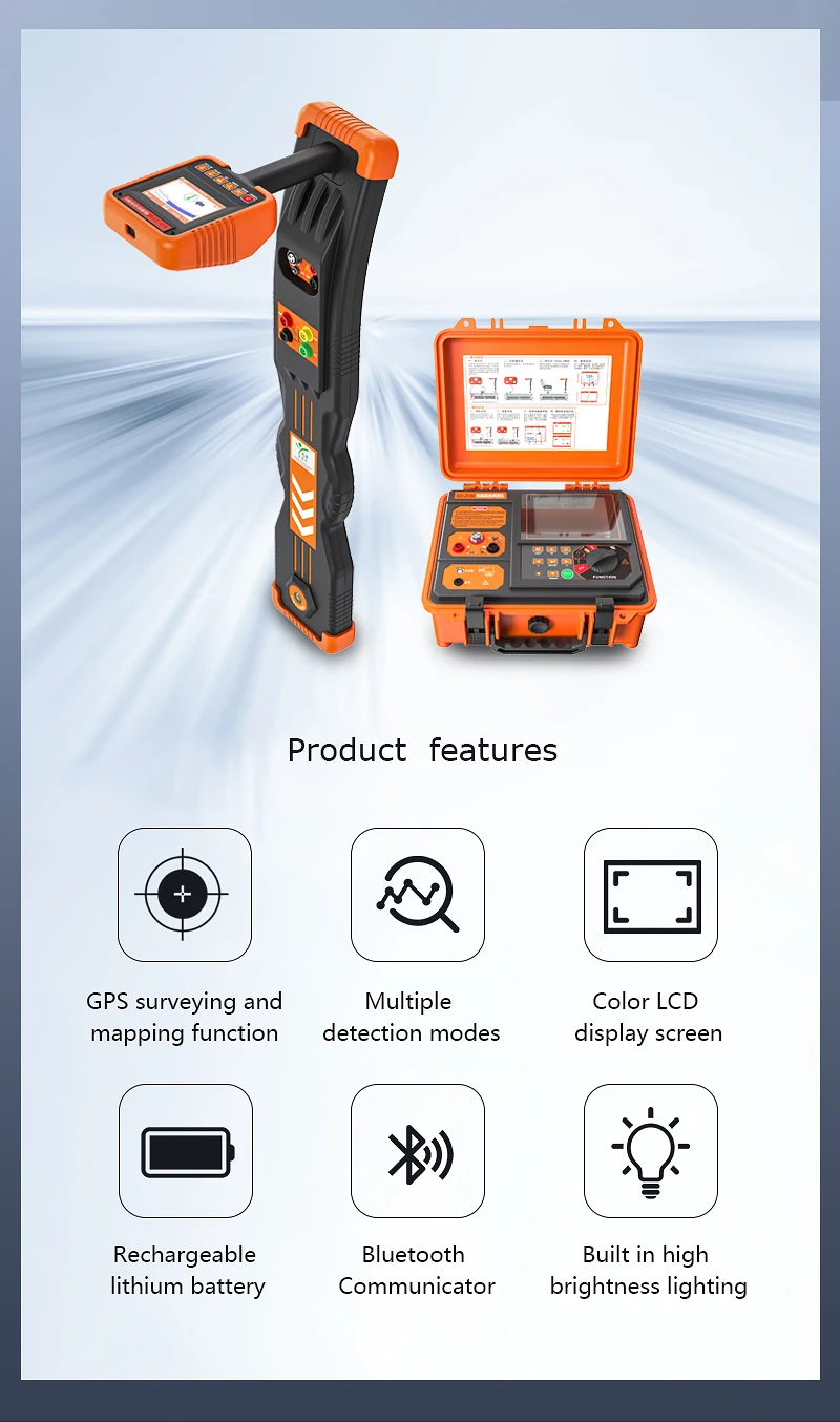 Underground Cable Tracker Multi Frequency Underground Pipe Detector ...