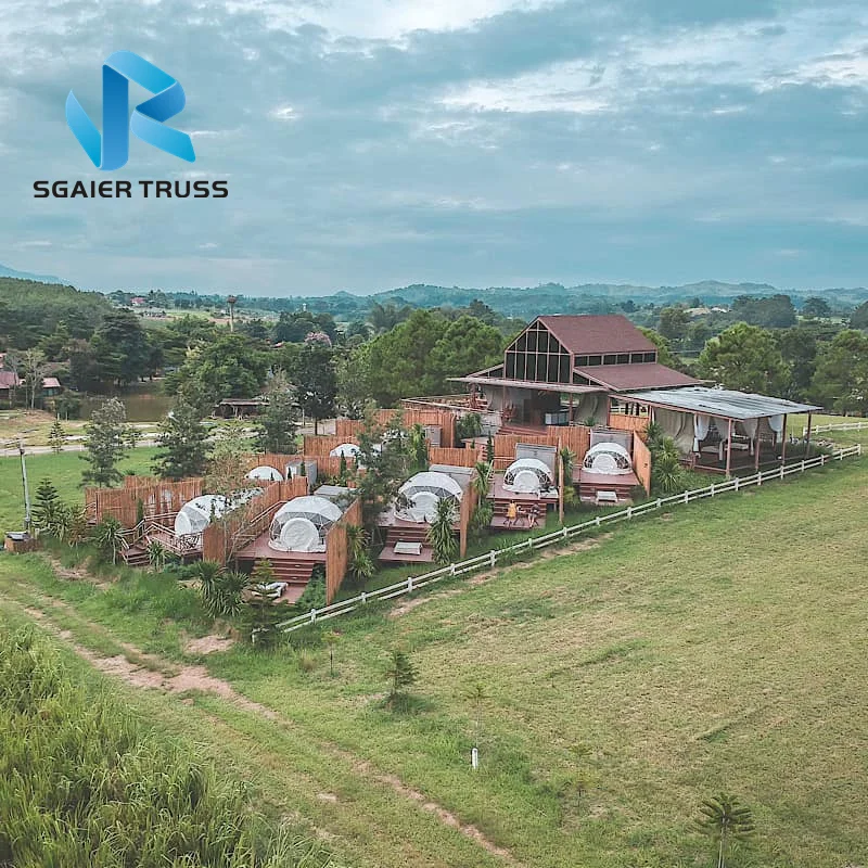 Alibaba.com: Glamping Eco Living Geodesic Dome Tent, inflatable half ...