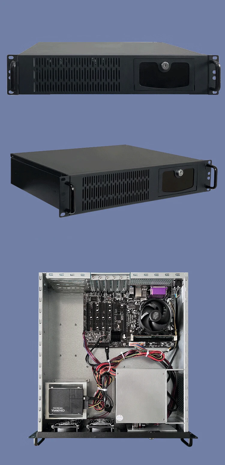 Oem Customize Industrial Pc Chassis Desktop Cases Atx 19 Inch Server Rack 2u Tray 8 Usb Intel ...