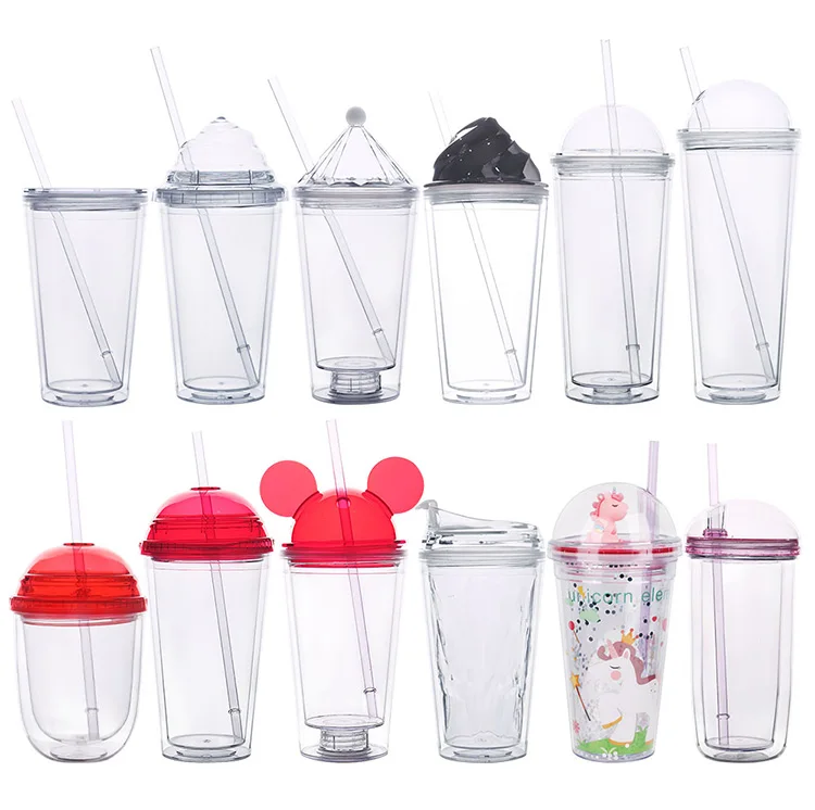 Reusable Transparent Custom Print Plastic Smoothie Ice Coffee Milkshake ...