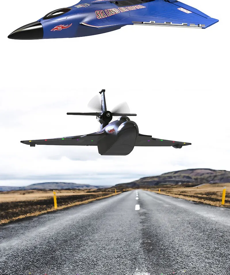 Raptor H650 3 In 1 6ch Rtf Sea Land Air Long Range Aerobatics Stunt ...