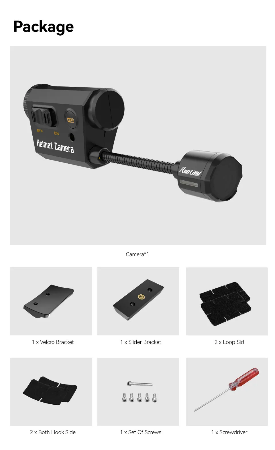 Runcam Helmet Camera Face Mask Recorder Airsoft Recording Long Battery ...