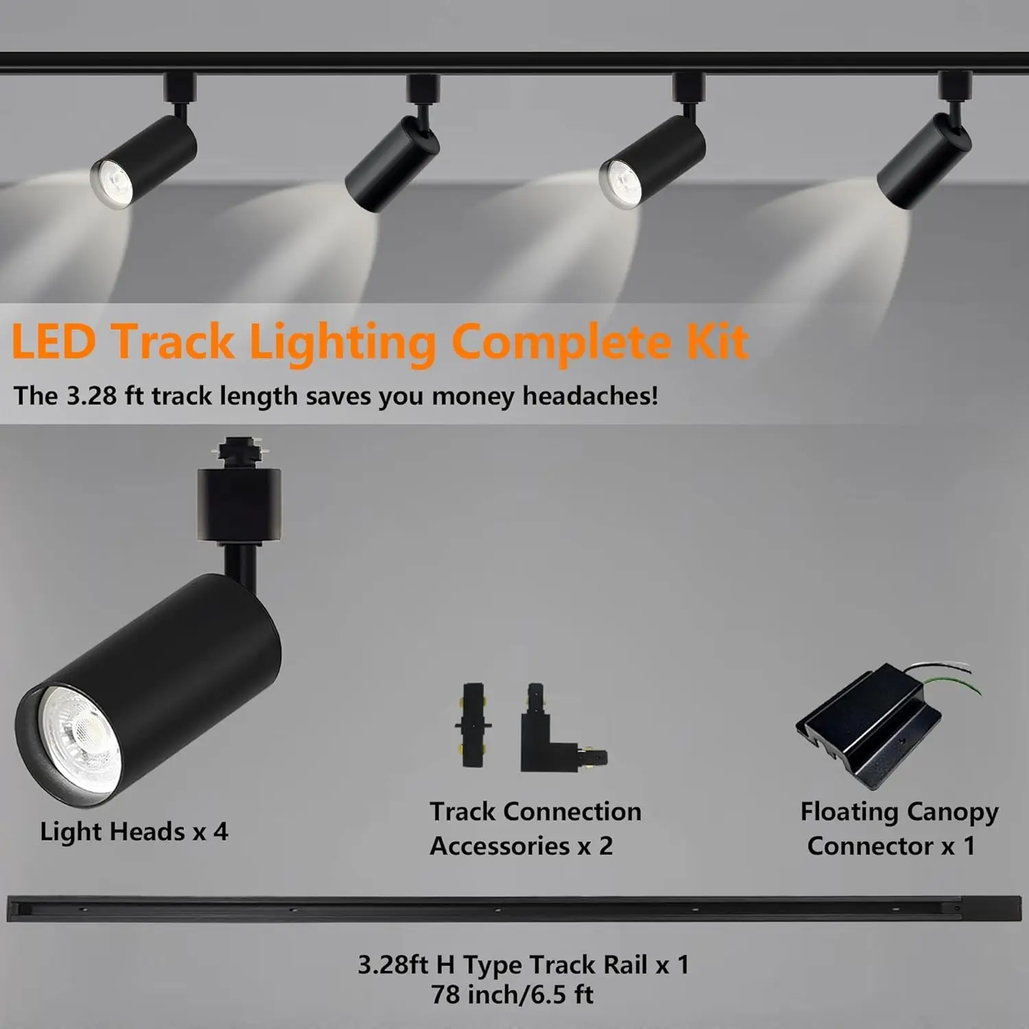 Modern Black/White Led COB Aluminum 220v Ceiling Rail Spotlight ...
