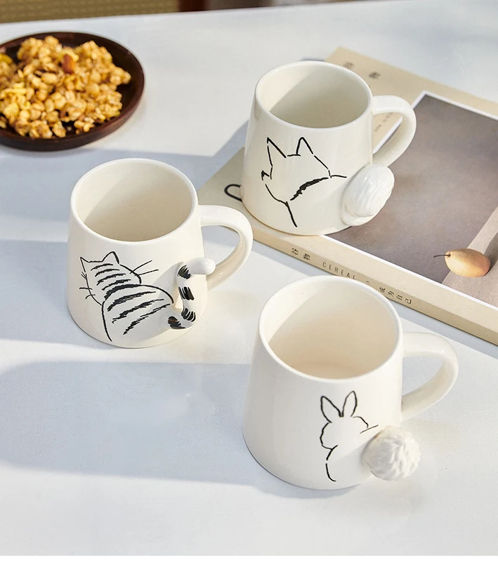 Creative Animal Coffee Mug Cute Dog and Cat Ceramic Mug| Alibaba.com