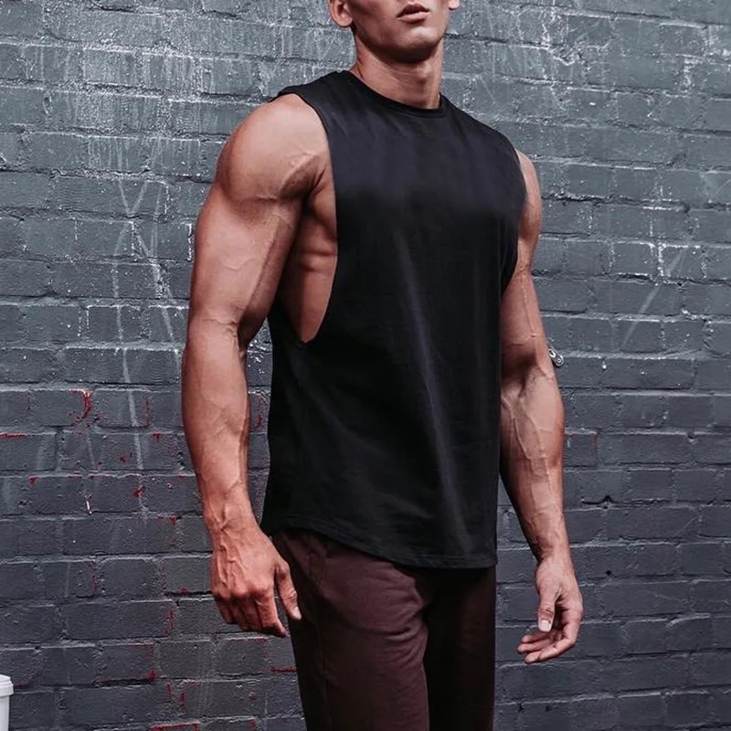 Factory Custom Men Activewear Muscle Bodybuilding Tank Top Gym Running ...