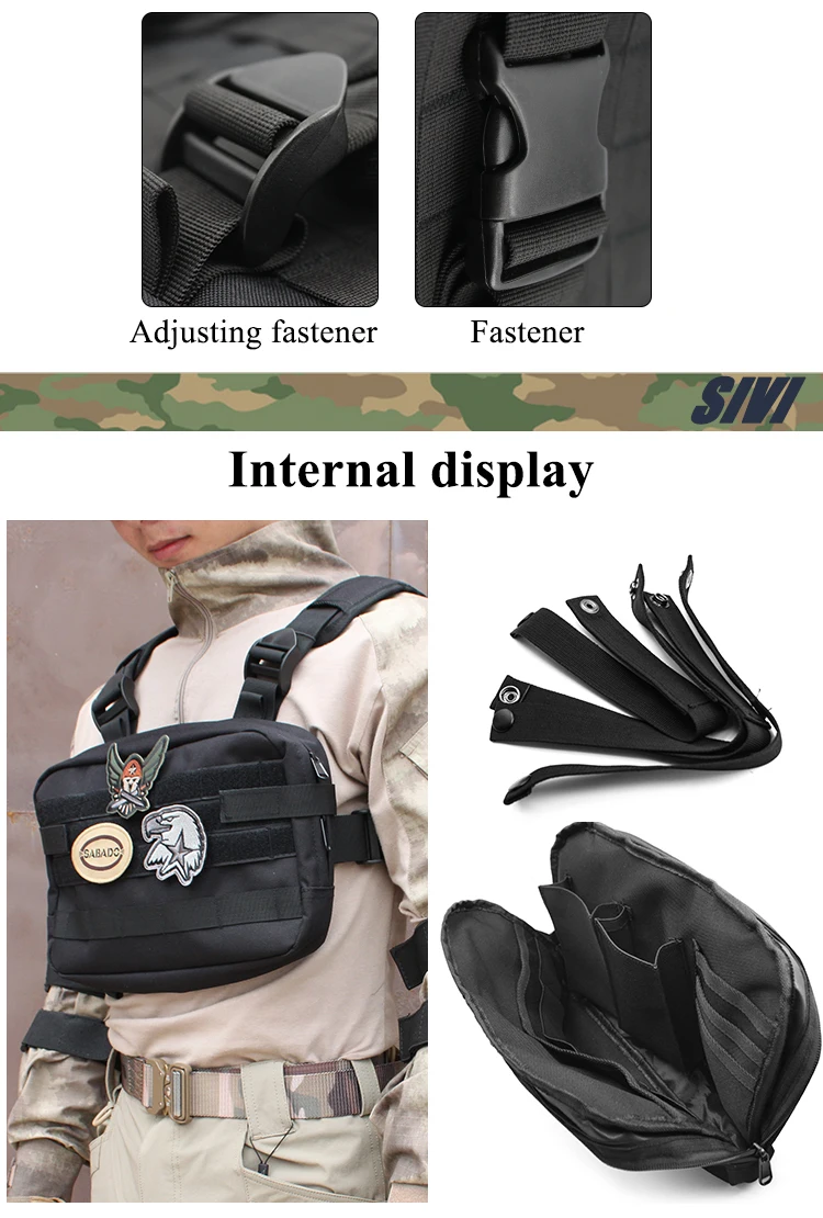 SIVI Outdoor Tactico Chest Rig Utility Drop Holster Molle Bag Tactical ...