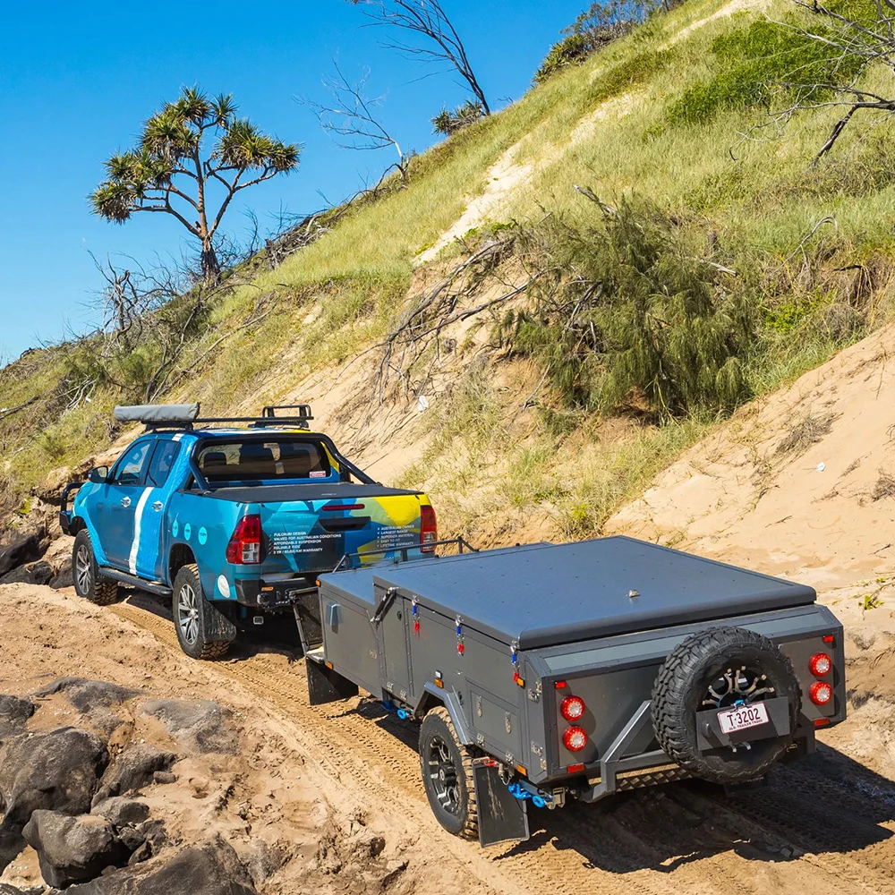 Ecocampor Compact Camper Trailer - Foldable RV with Kitchen