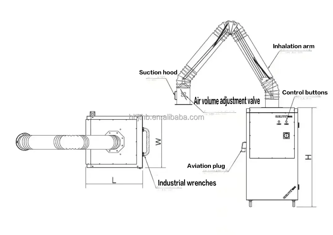 Mobile Welding Fume Extractor - Efficient Smoke Purifier