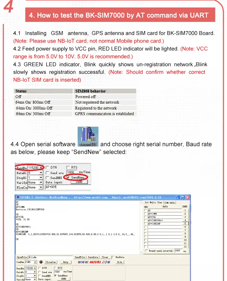 AND GLOBAL Design Original SIMCOM NB Iot Module SIM7000G