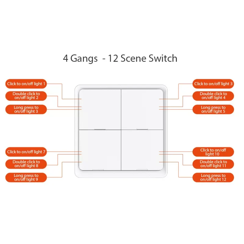 Push Button Switches Wall Switches Tuya Smart Zigbee App Scenes Switch ...