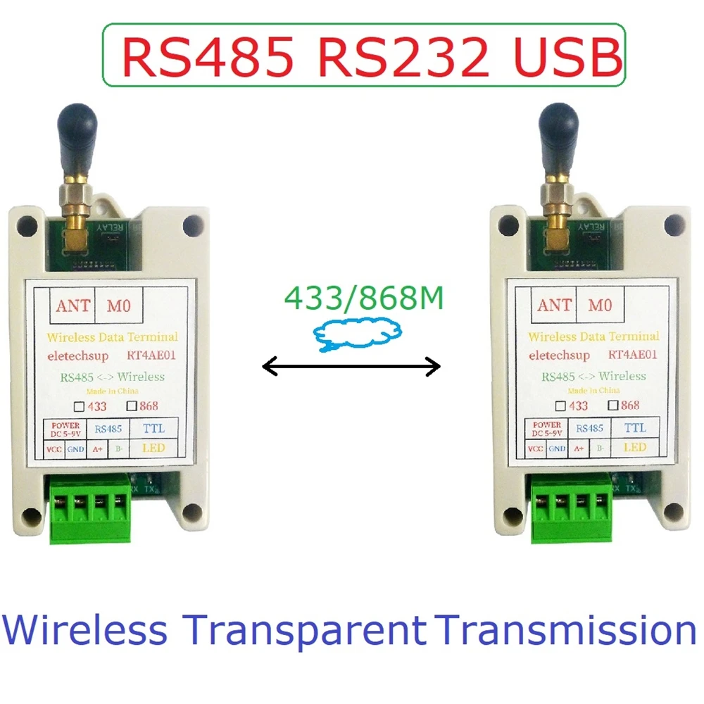 Rs485/rs232/usb Master-slave Network Transceiver Wireless Repeater Fsk ...