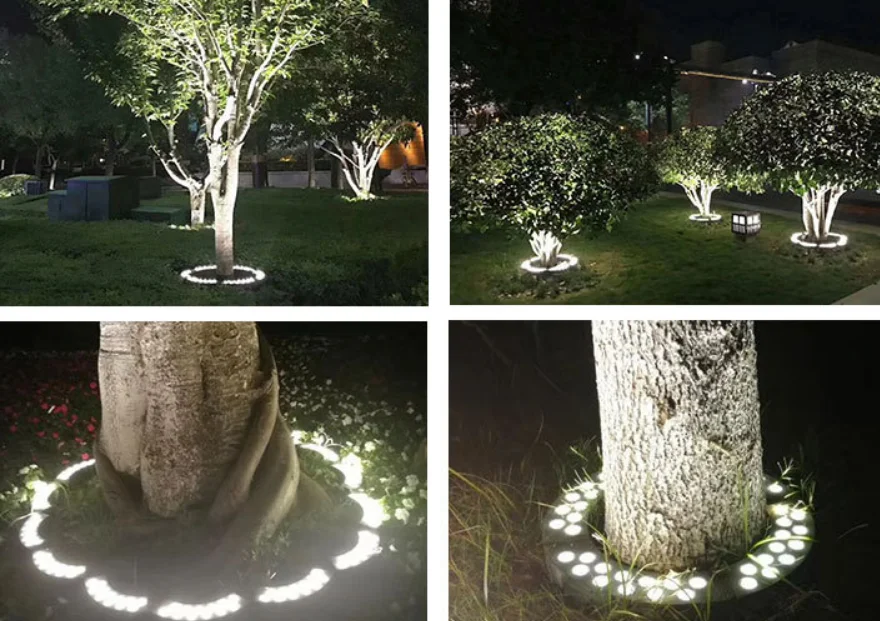 DMX Outdoor RGB Color Palm Tree Ring Light 18W IP65