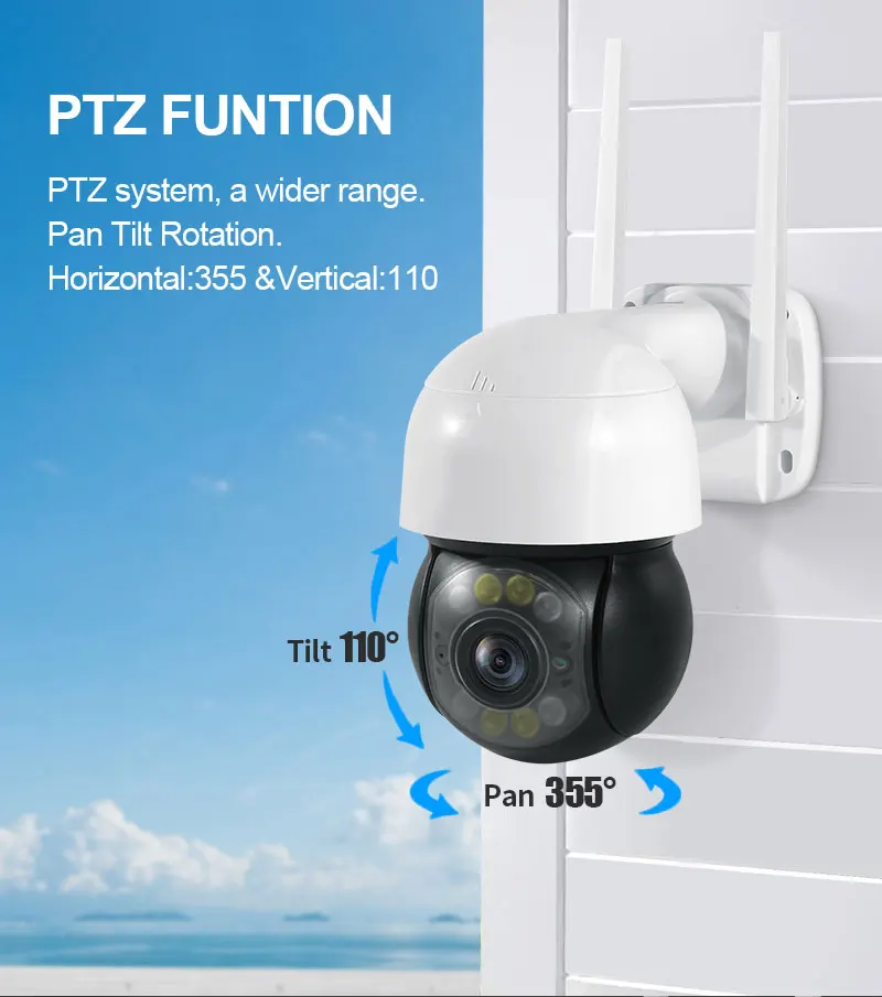Sectec IP Camera - QC2 Camera with 5MP, Night Vision, & Two-Way Audio