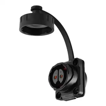 Oswell Electrical Waterproof Bulkhead 2 Pin Connector With Power Wire ...