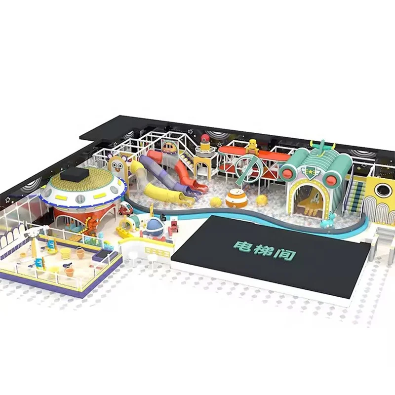 Alibaba.com: UFO Model soft play indoor playground with 3 spiral tube ...