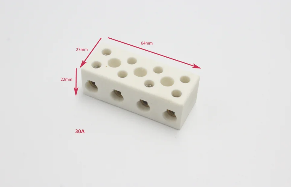 4 Way Ceramic Terminal Block Or Connector High Temperature - Buy ...