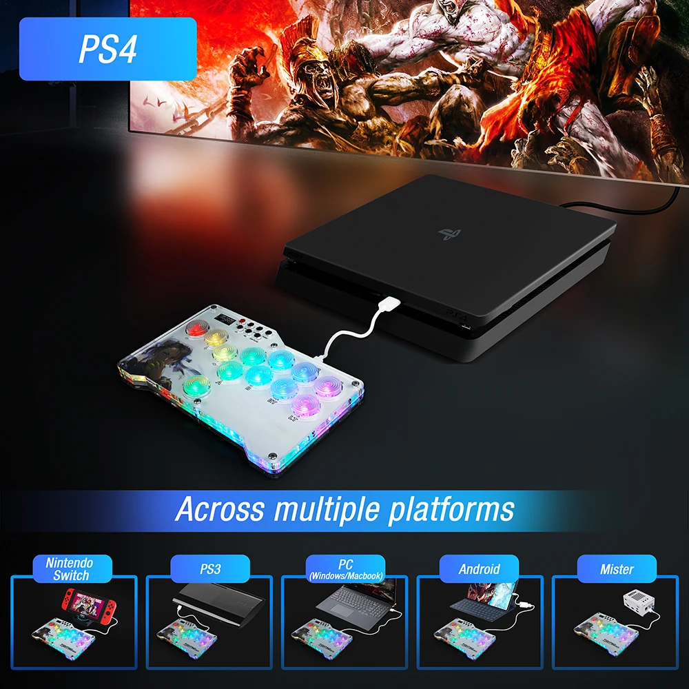 Mini Hitbox Arcade Joystick Fight Stick Keyboard Gp2040 Ce For Fighting ...