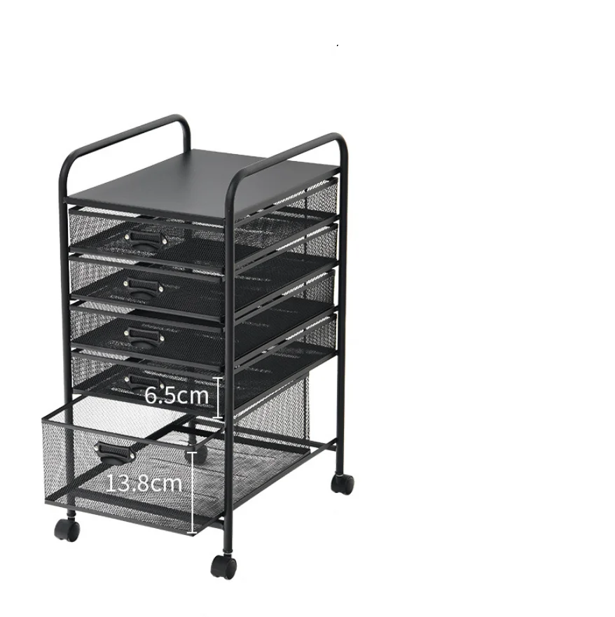 Factory Hot Sale Mesh File Cart With Rolling Wheels File Organizer With ...