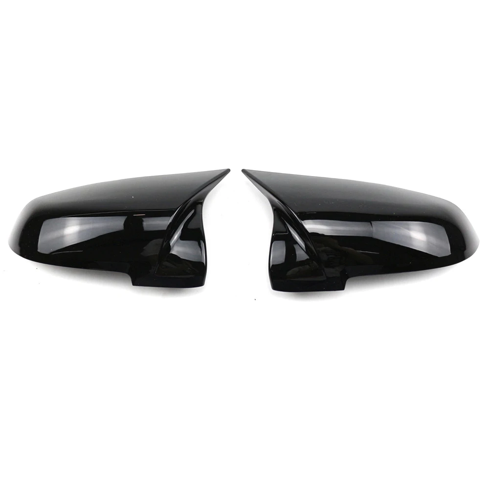 F30 F35 ABS Piano Black Carbon Fiber Look Rear View Auto Mirror Caps