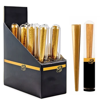 Luxury 24k Gold Pre King Size Rolled Cones Custom Logo 24 Karat Pre ...