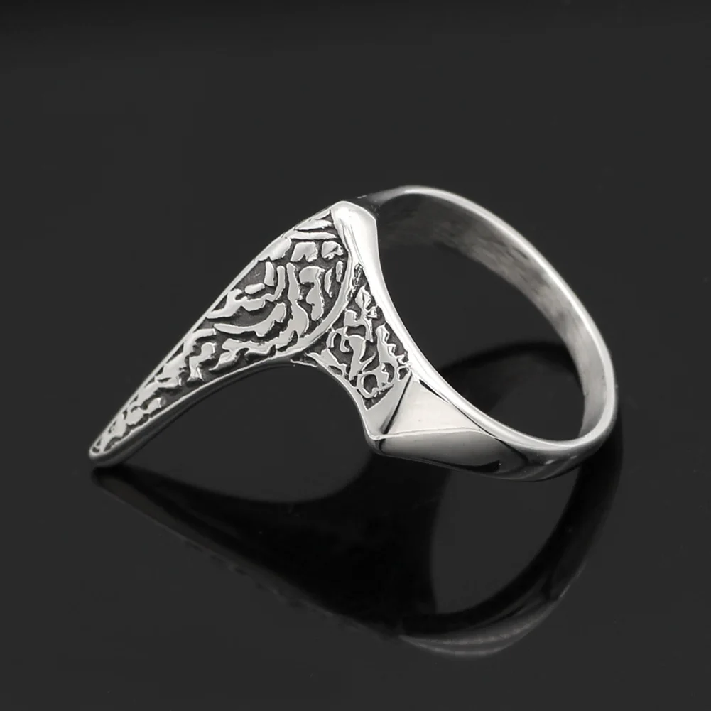 Men 316l Stainless Steel Norse Viking Amulet Wiccan Raven Pagan Ring ...