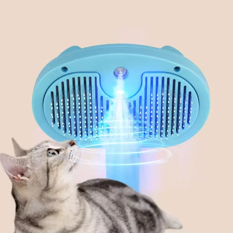 2-in-1 Water Spray Cat Brush & Deshedder - Detachable Tank Comb for ...