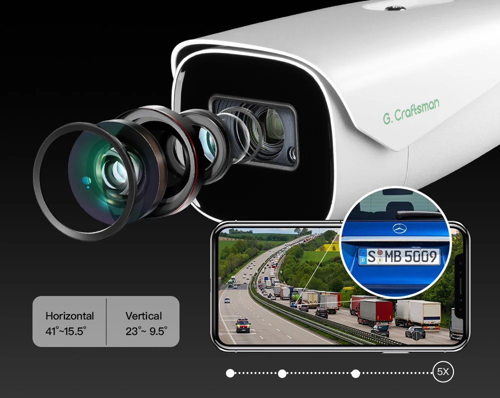 G.Craftsman 4 MP Outdoor LPR ANPR Camera with POE - IP67 Waterproof ...