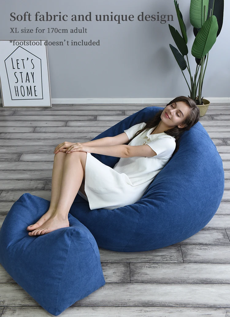 Gaming Dorm Floor Sofa Pear Big Bean Bag Cover Bed Room